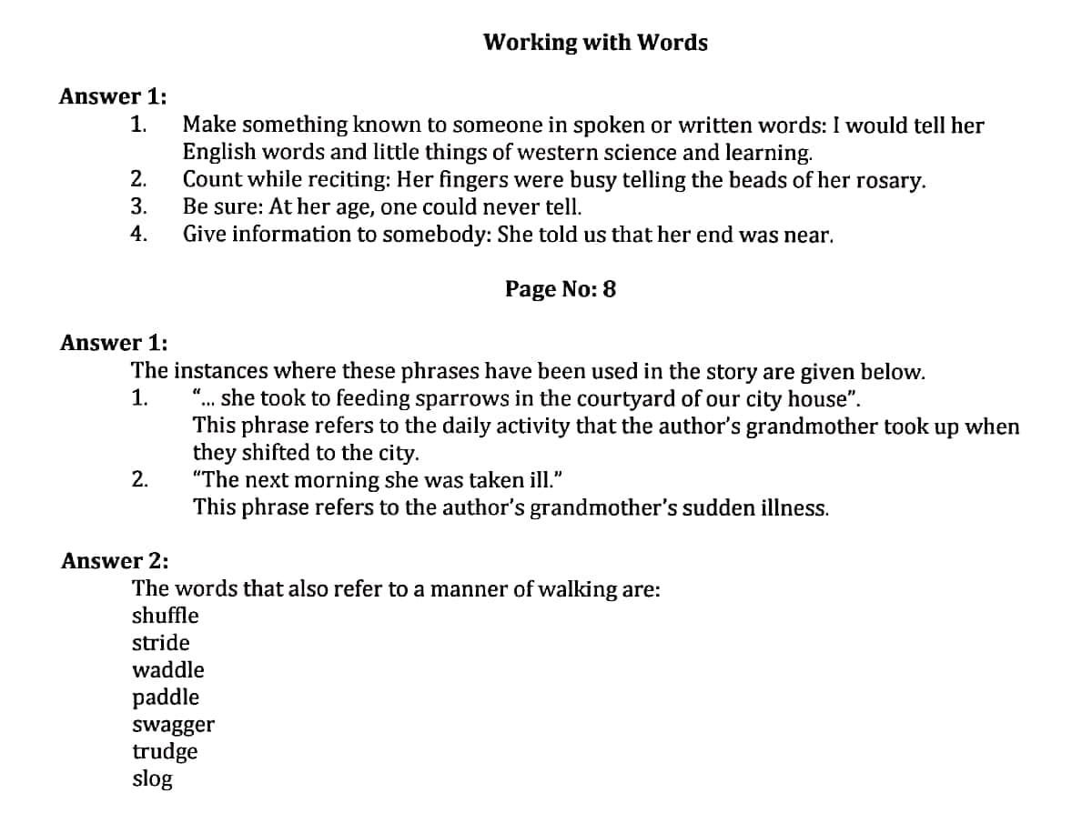 MP Board Solution Class 11th English Chapter 1 The Portrait Of Lady 